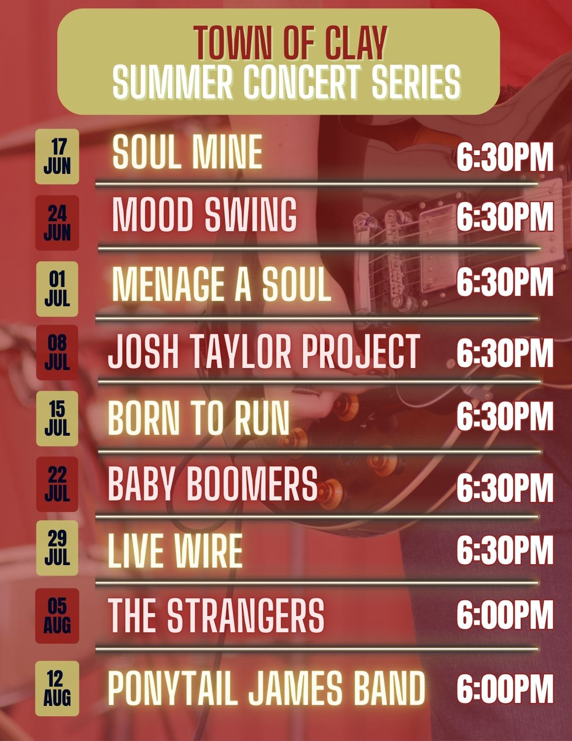 Town of Clay Summer Concert Series | Town of Clay